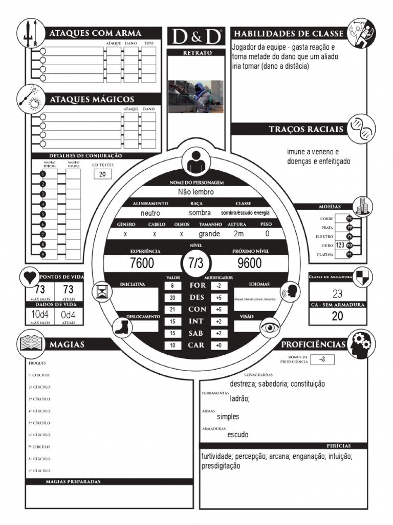 Ficha D&D 5e | PDF