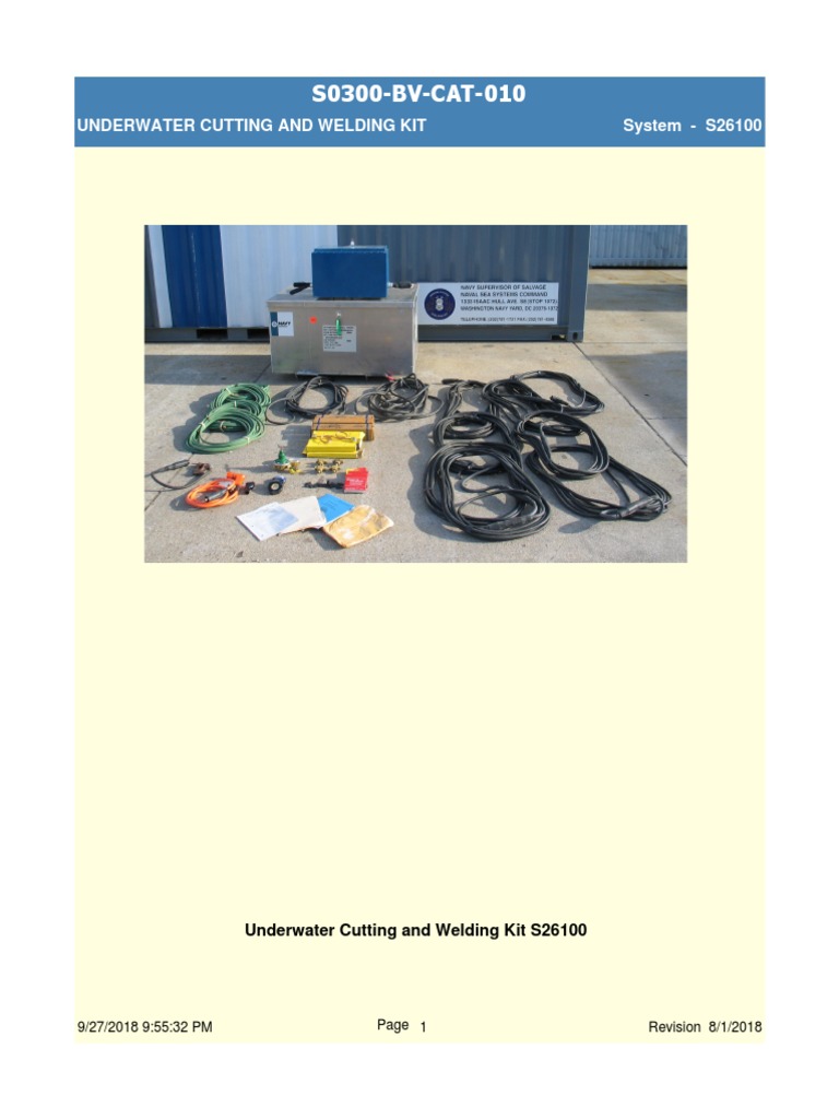 Underwater Cutting and Welding Kit | PDF | Welding | Construction
