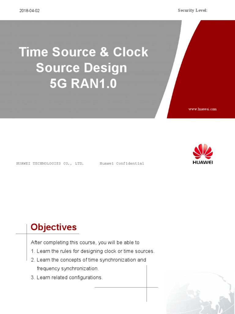 Training Documentation-Time Source & Clock Source Design 5G RAN1.0 ...