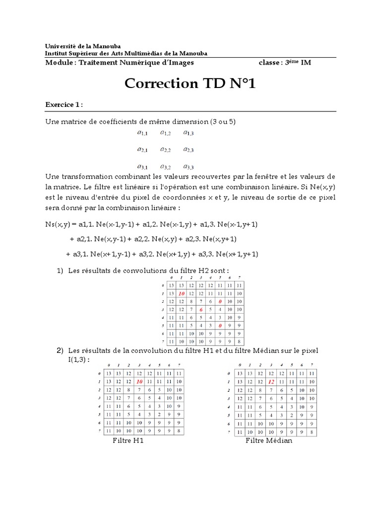 Correction TD N1 | PDF