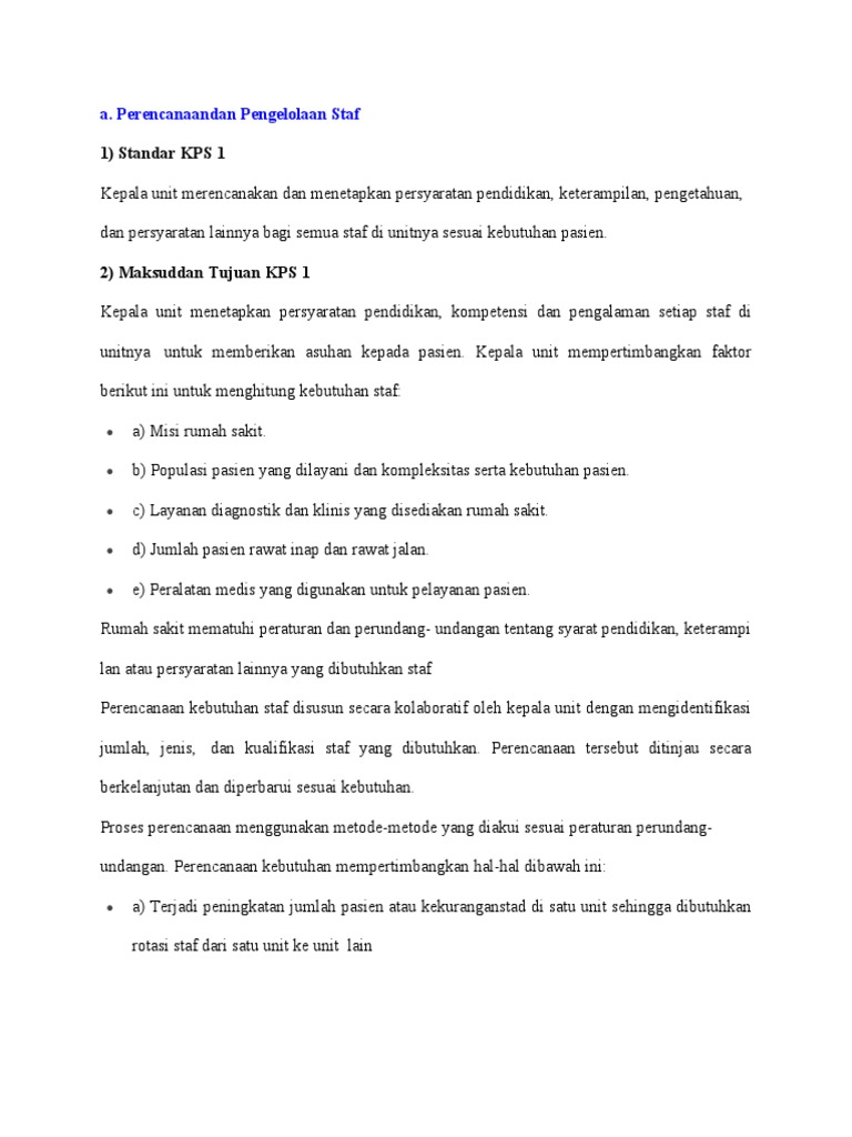 Elemen KPS Lengkap | PDF