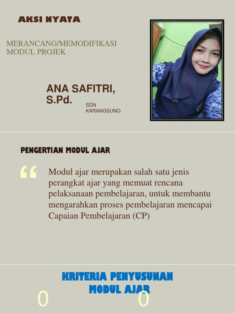 Aksi Nyata Ana Safitri Topik Penguatan Profil Pelajar Pancasila SD ...