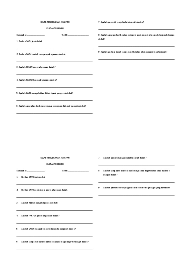 Aktiviti 1 Kuiz | PDF