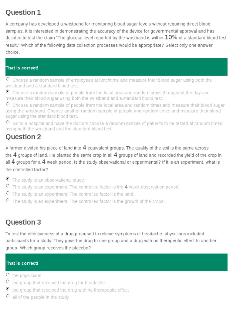 Week 2 Math 225n Statistics Quiz | PDF | Sampling (Statistics) | Histogram