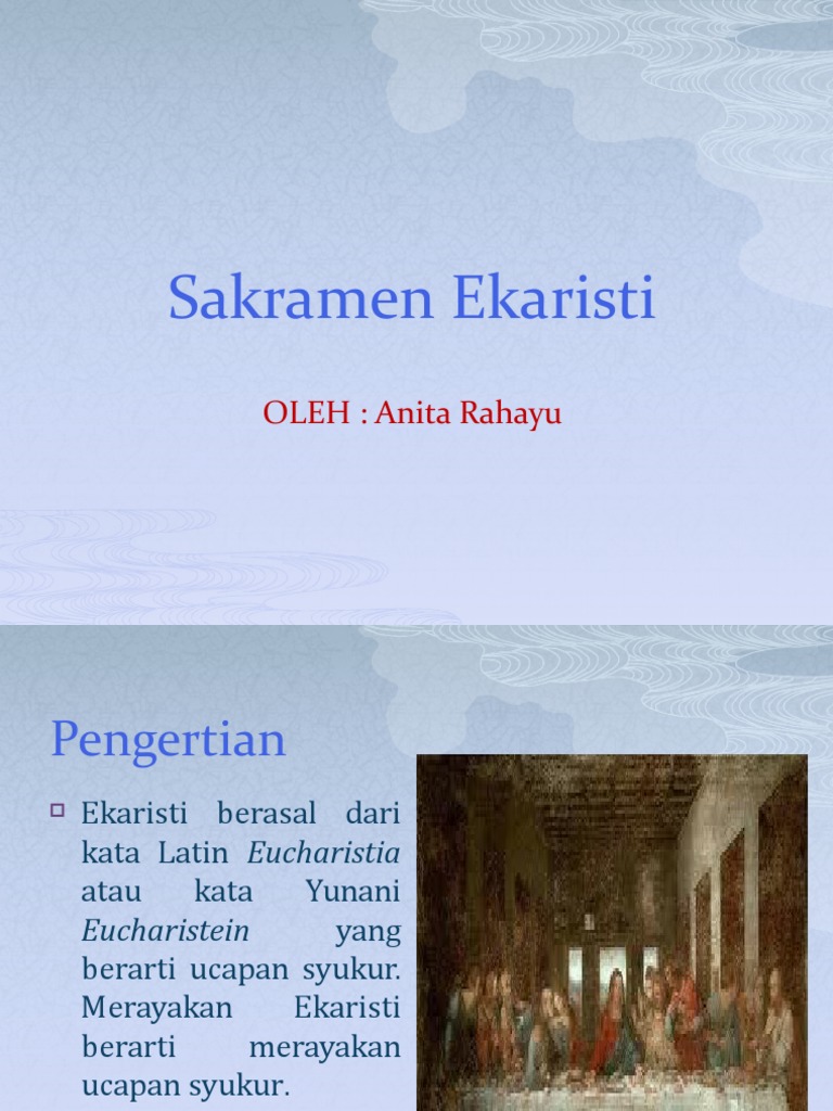 Sakramen Ekaristi - Materi Krisma | PDF