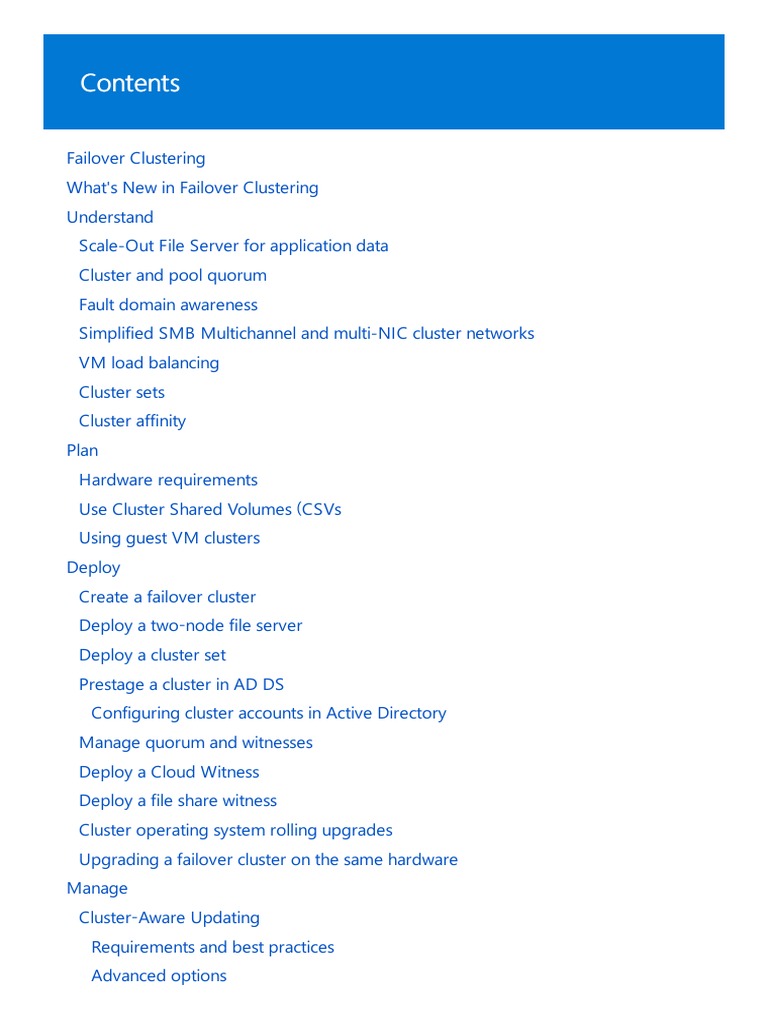 Failover Clustering | PDF | Computer Cluster | Scalability