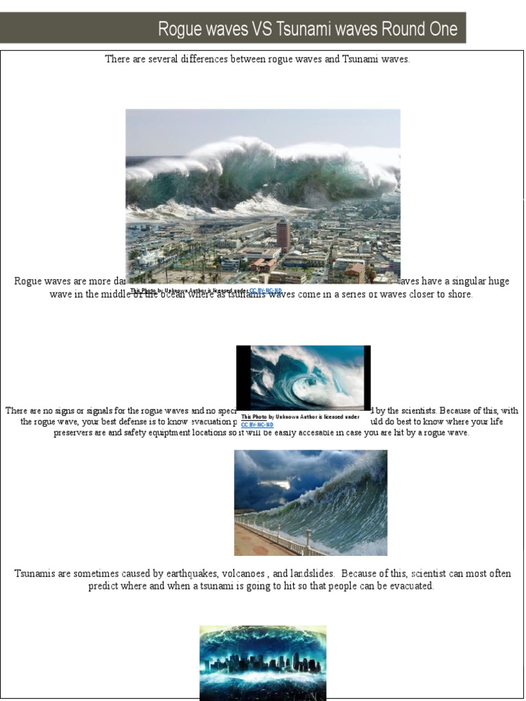 Rogue Waves vs. Tsunamis: Key Differences | PDF