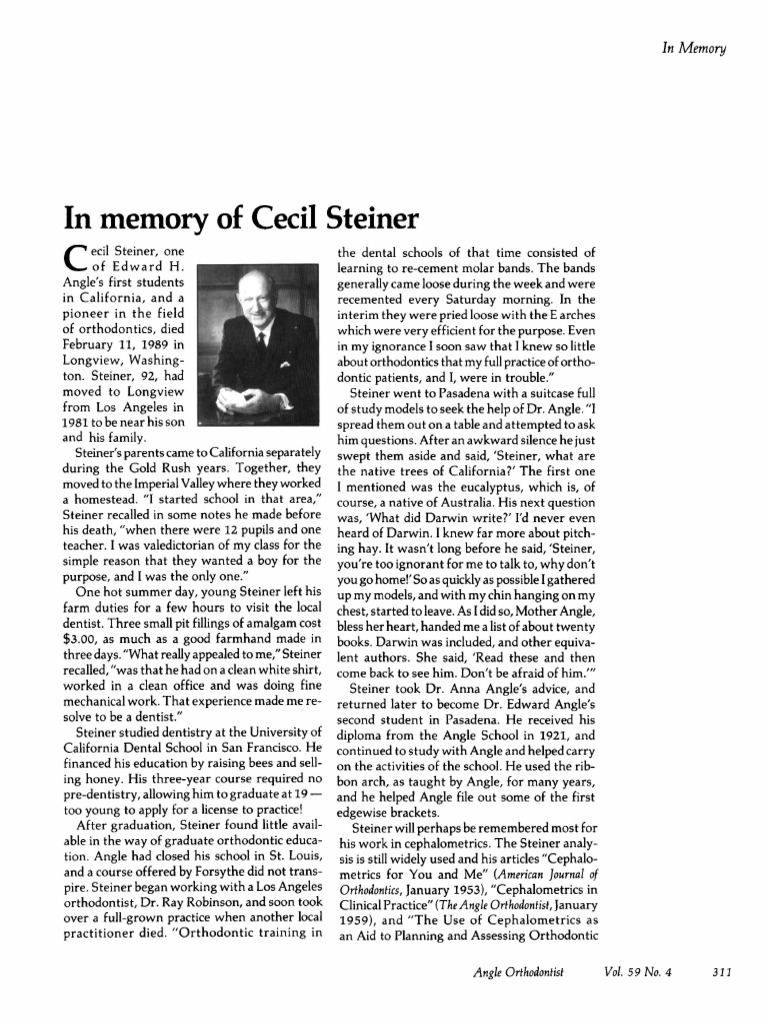 In Memory of Cecil Steiner | PDF