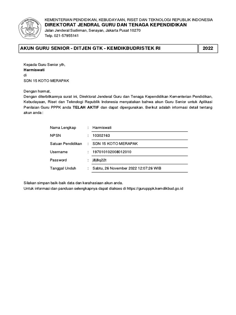 Akun Guru Senior | PDF