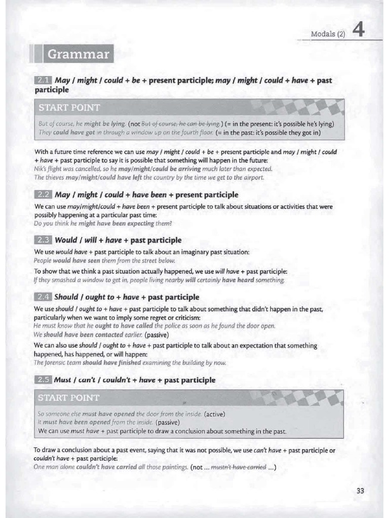 Grammar Summary Modal Verbs 2 | PDF
