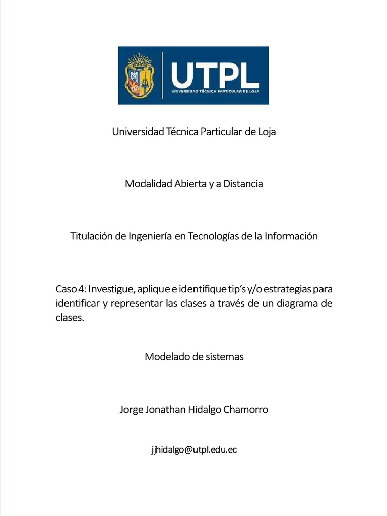 PDF Caso 4 Diagrama de Clases - Compress | PDF