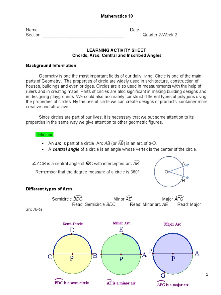 Chords and Angles in Circles | PDF | Circle | Angle