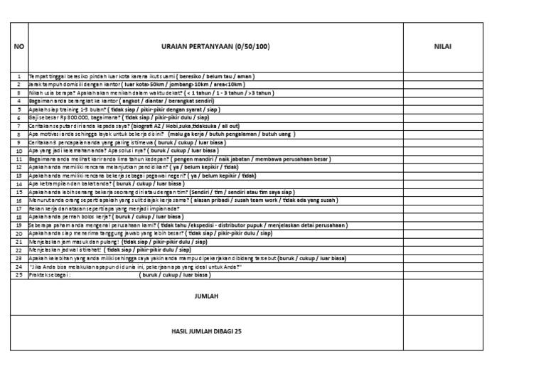 Soal Test Interview | PDF