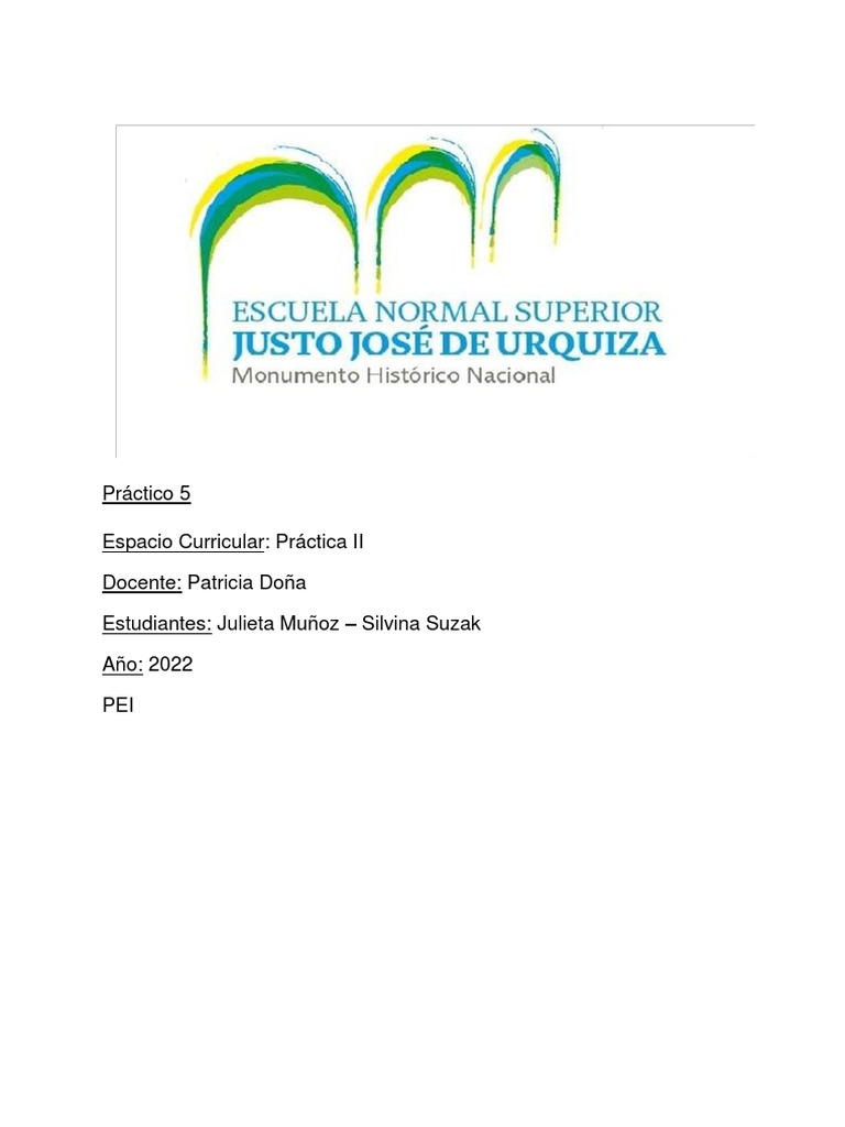 Practico 5 Practica II | PDF | Método de enseñanza | Institución