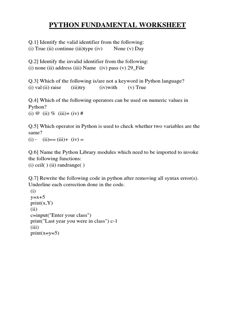 Python Fundamentals | PDF | Computers