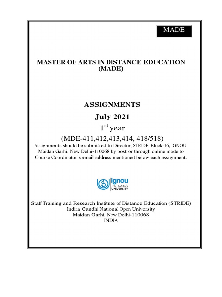 MADE July 2021 Assignments 1st Year | PDF | Constructivism (Philosophy ...