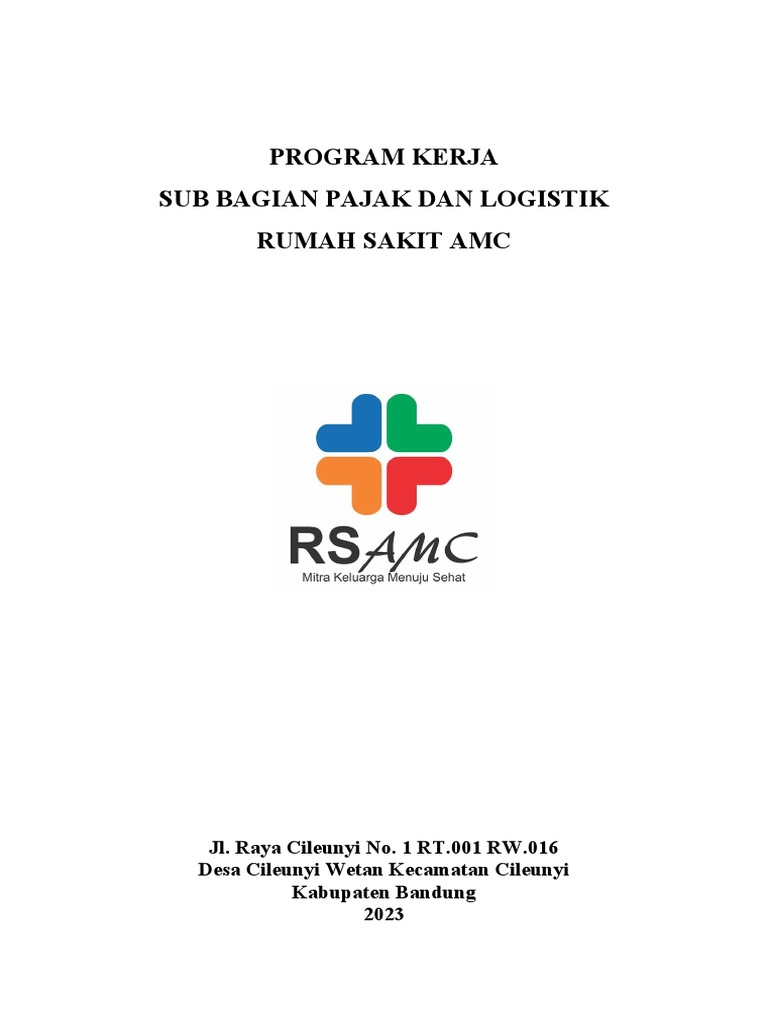 Program Kerja Pajak dan Logistik RS AMC | PDF