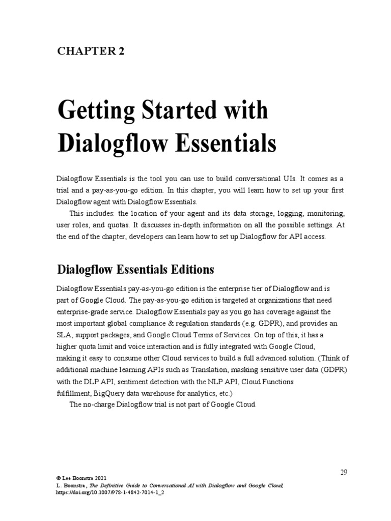 Cap2 DialogFlow | PDF | Cloud Computing | Speech Synthesis