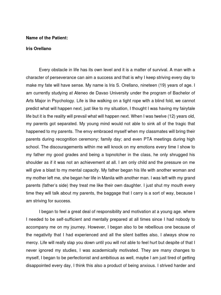 ORELLANO'S SELF ANALYSIS - in - TOP | PDF | Sibling | Behavioural Sciences