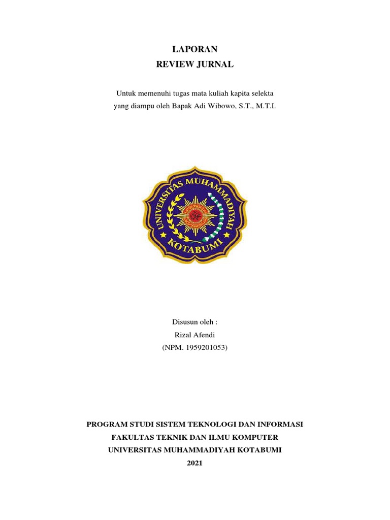 ANALISIS LAPORAN REVIEW JURNAL | PDF