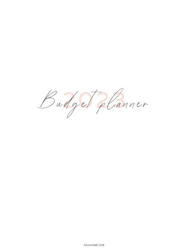2023 Comprehensive Budget Planner | PDF | Financial Services ...