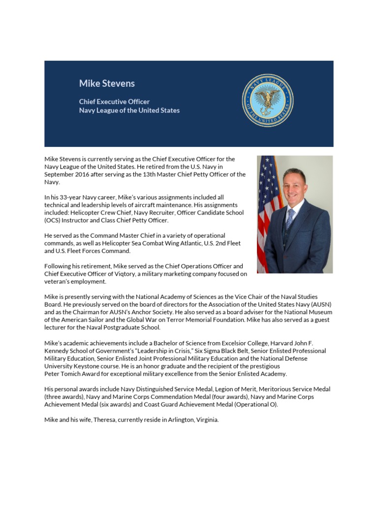 Mike Stevens: An Experienced Leader Serving as Chief Executive Officer ...