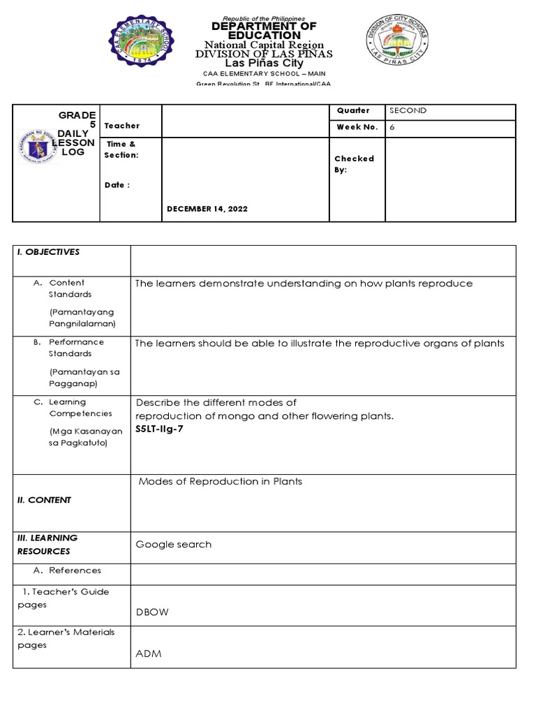 Q2 W6 Day3 Science Five | PDF | Flowers | Seed