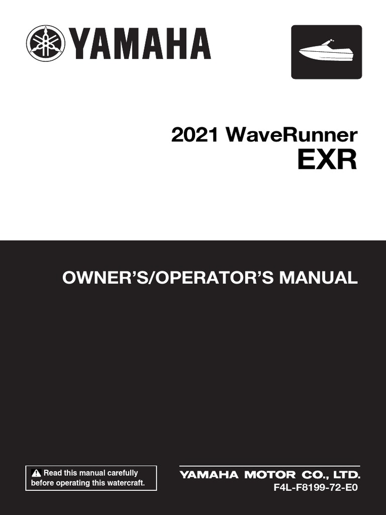 Yamaha Waverunner EXR Manual | PDF | Exhaust Gas | Throttle