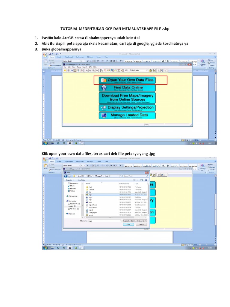 Tutorial Menentukan GCP Dan Membuat Shap | PDF