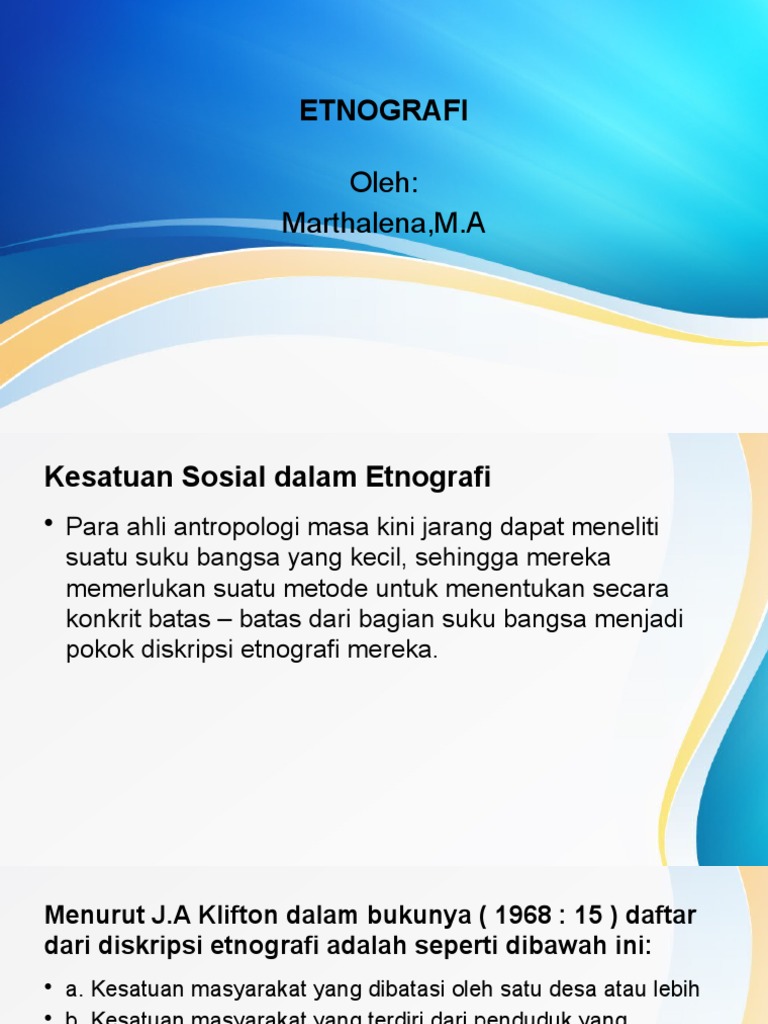 Etnografi | PDF