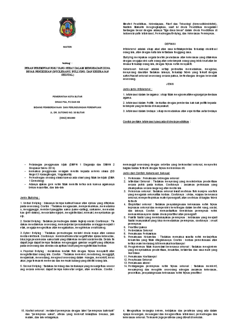 Materi 3 Dosa Besar Pendidikan | PDF