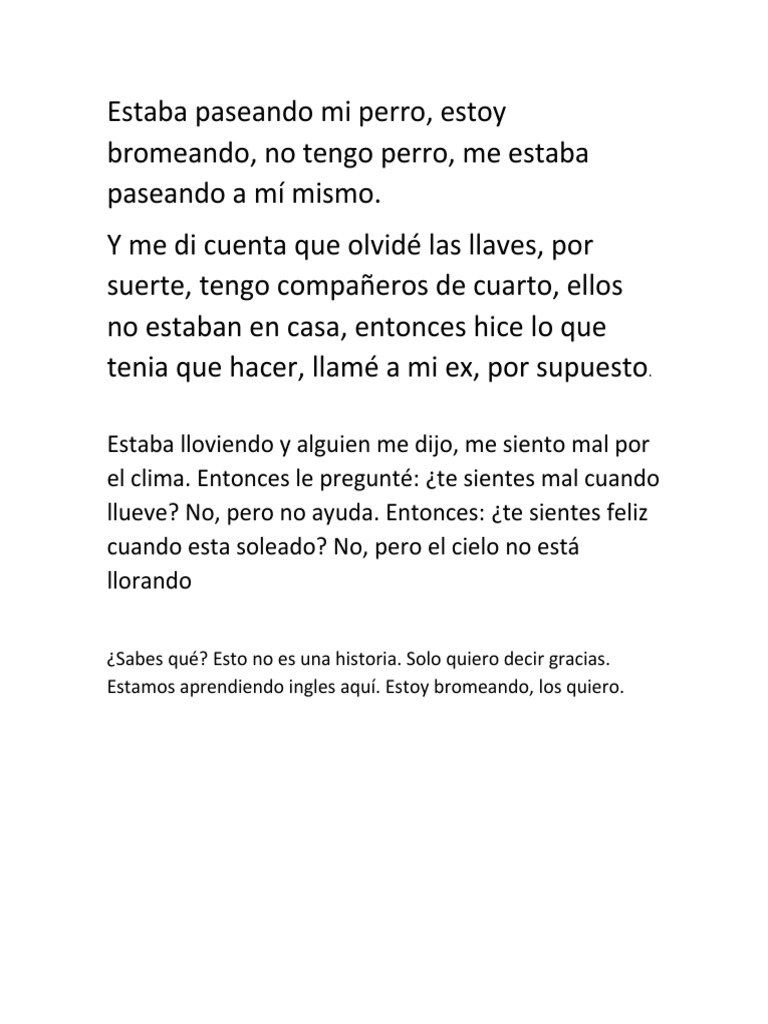 Estaba Paseando Mi Perro | PDF