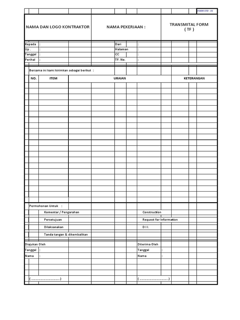 Form Standart MK Pelaksanaan HBR | PDF