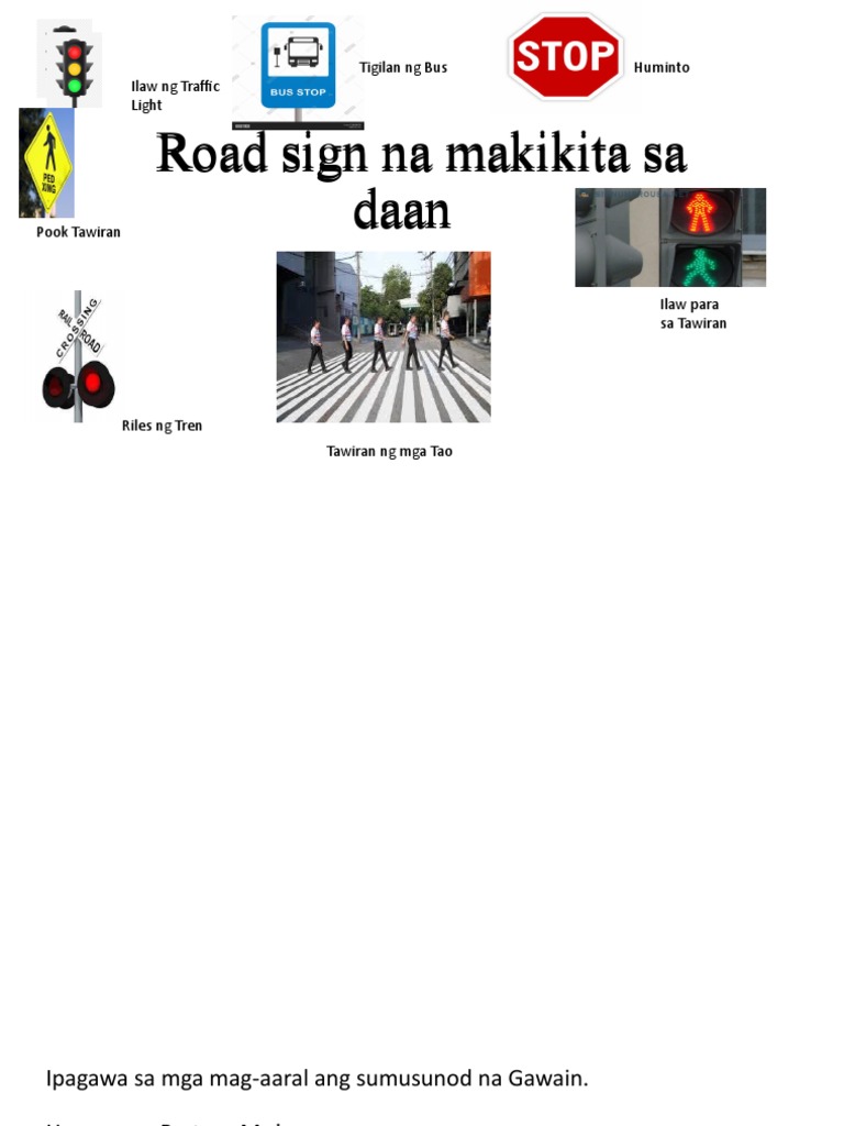 Road Sign Na Makikita Sa Daan 2 | PDF