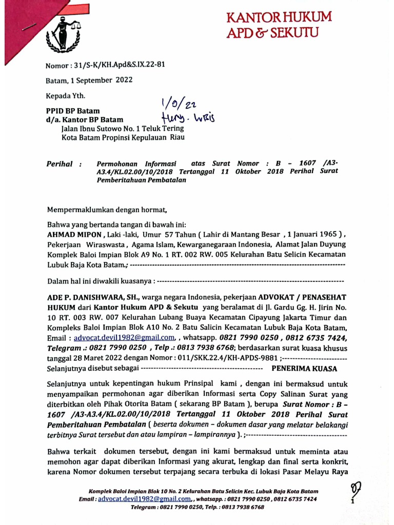 PPID BP TTG Pembatalan | PDF