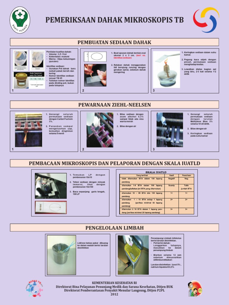 Poster Pemeriksaan Dahak Mikroskopis TB | PDF