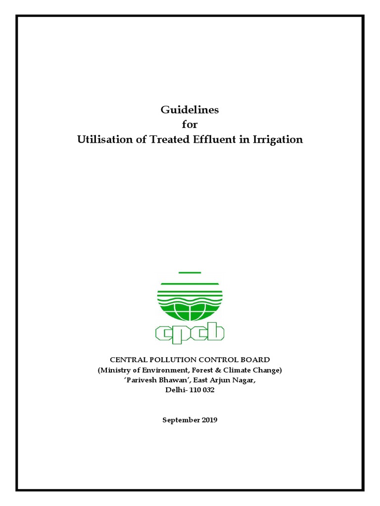 Treated Effluent Irrigation Guidelines | PDF | Irrigation | Water