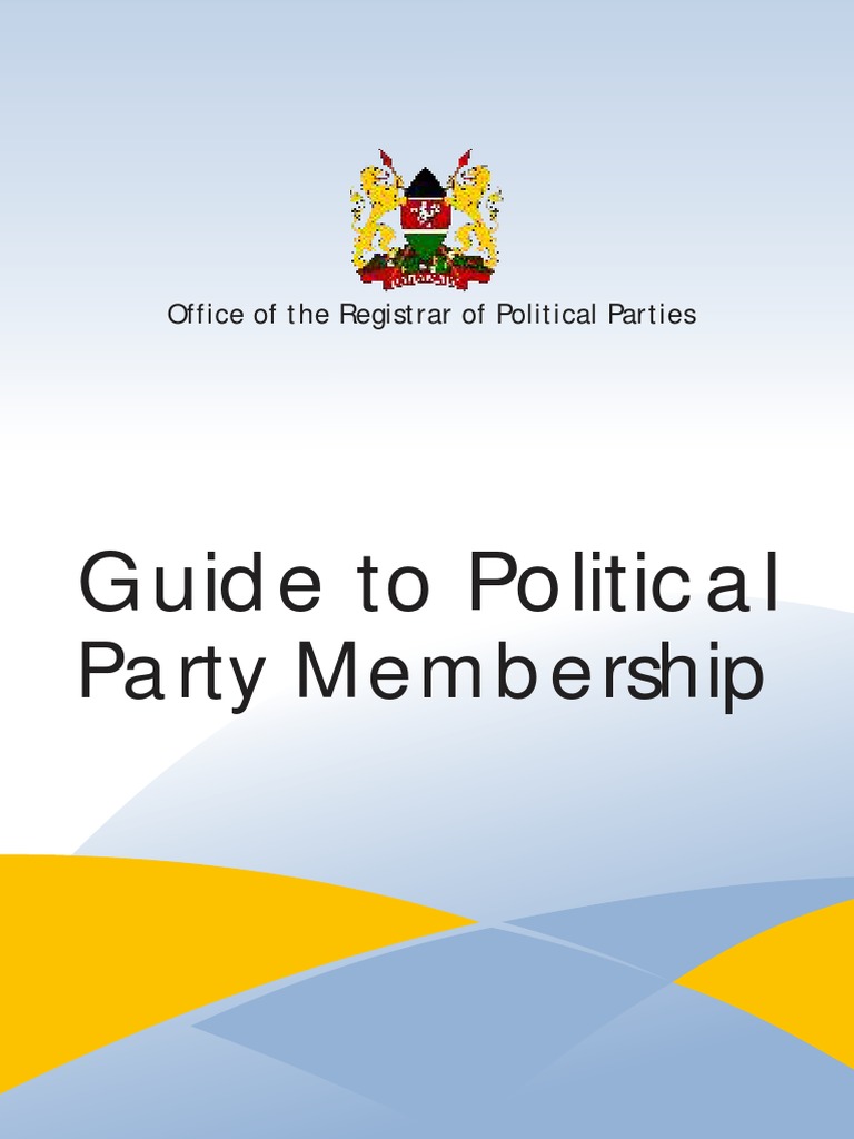 GUIDE To MEMBERSHIP | PDF | Political Parties | Constitution