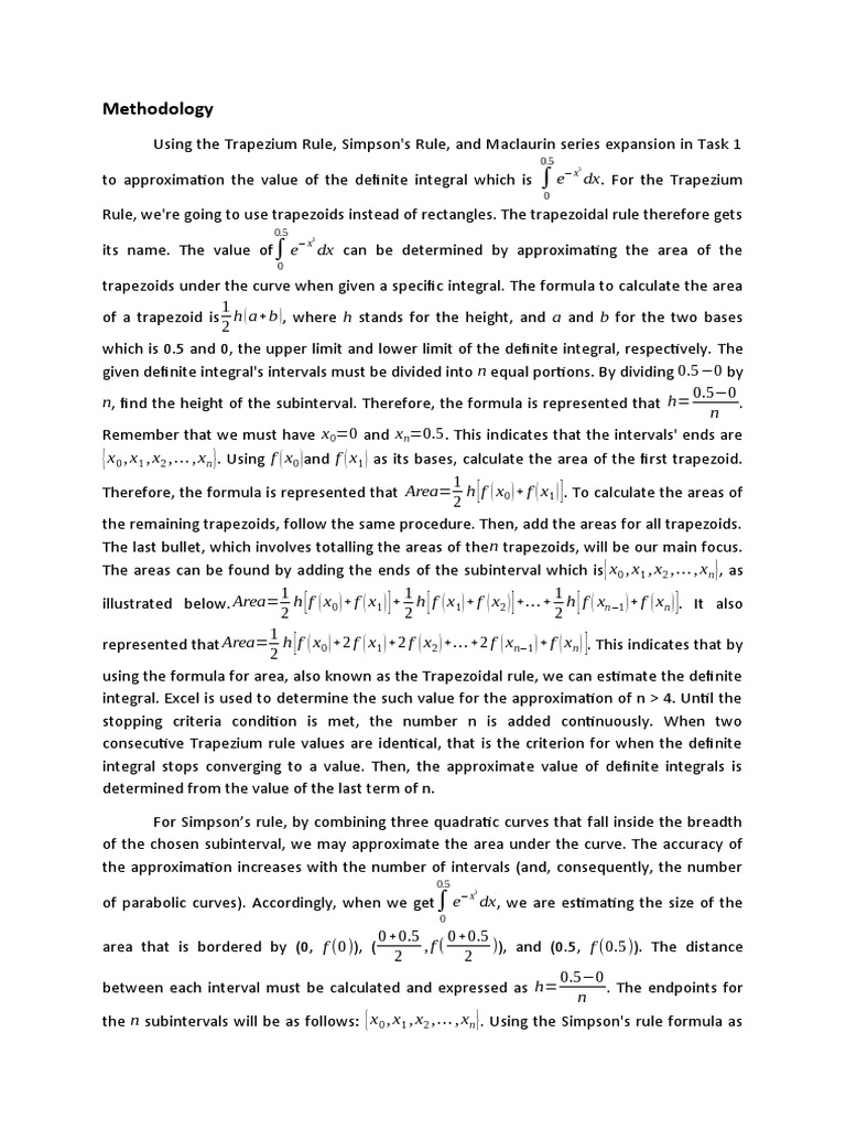 Methodology Pdf Integral Analysis