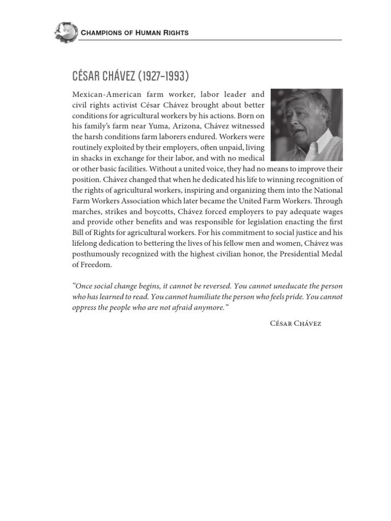 César Chávez: Advocate for Farm Workers | PDF