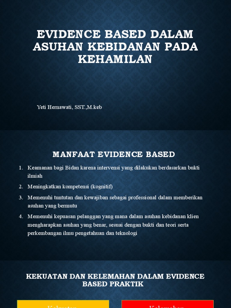 Pentingnya EBP Dalam Asuhan Kebidanan Pada Kehamilan | PDF