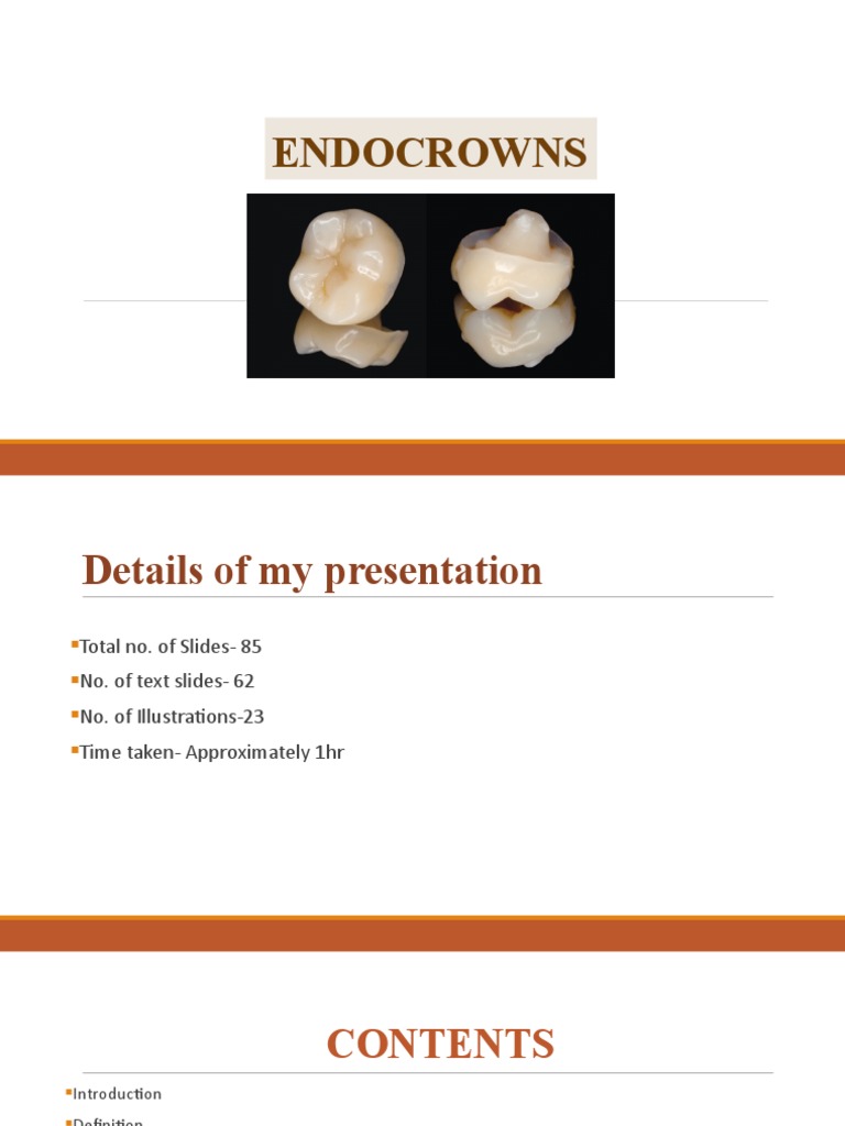 ENDOCROWNS | PDF | Dentistry Branches