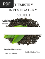 Chemistry Investigatory Project: Acidity in Tea Leaves | PDF