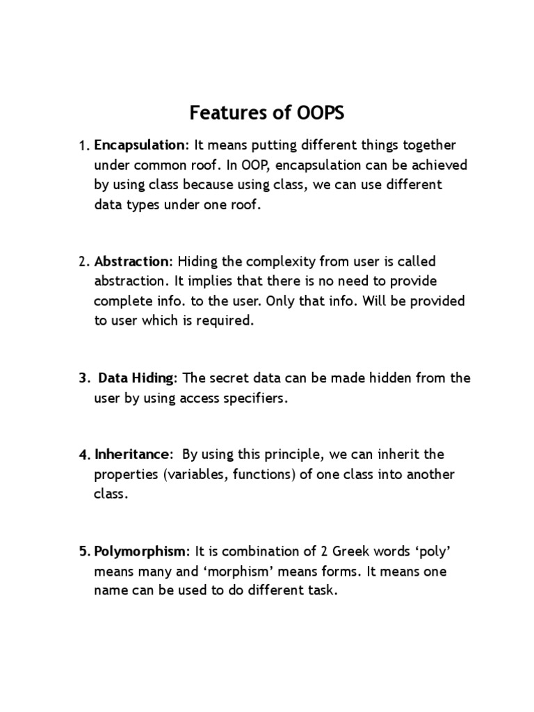 OOPS Long | PDF | Programming | Constructor (Object Oriented Programming)