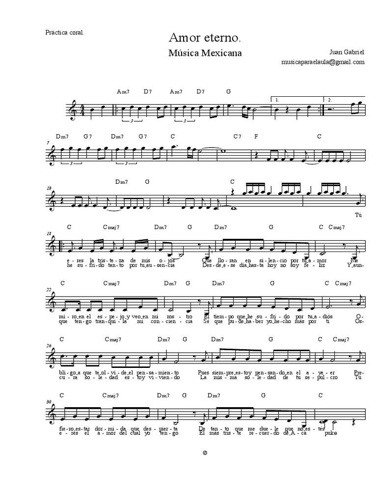 Amor Eterno Partitura C | PDF