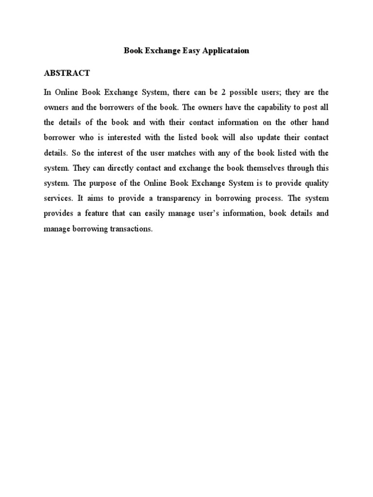 An Online Platform for Connecting Book Owners and Borrowers Through ...
