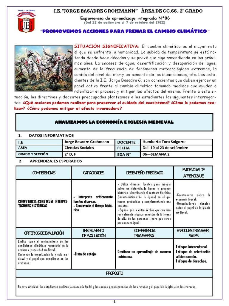 2°ccss Eda6 S2 | PDF | Feudalismo | imperio Bizantino
