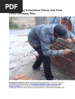 Kebutuhan Semen dalam Konstruksi | PDF