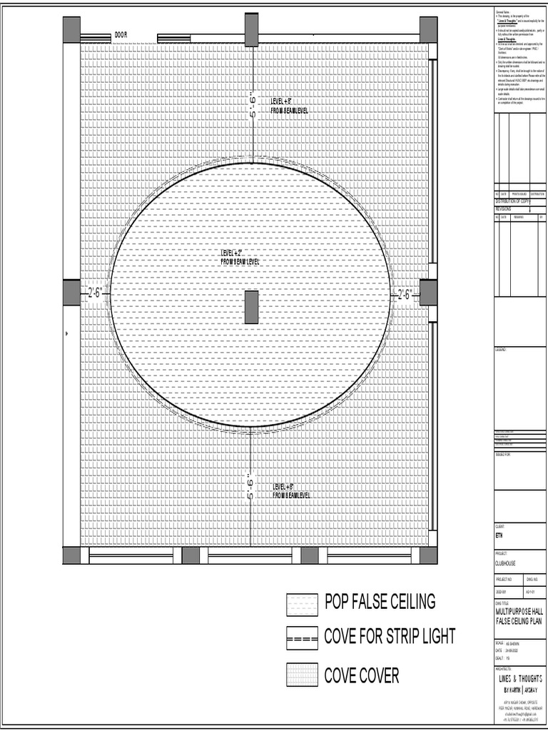 False Ceiling Plan Multipurpose Hall | PDF | Economic Sectors | Civil ...