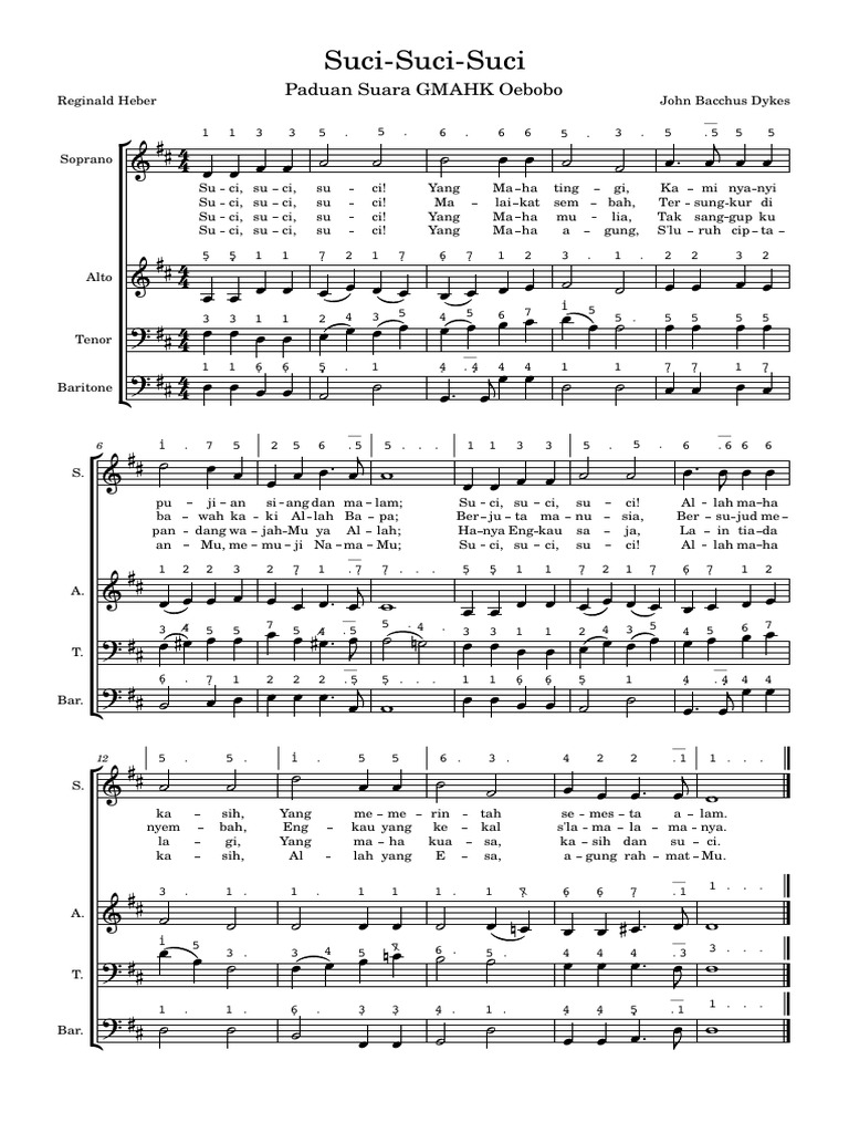 Suci Suci Suci Score - and - Parts | PDF